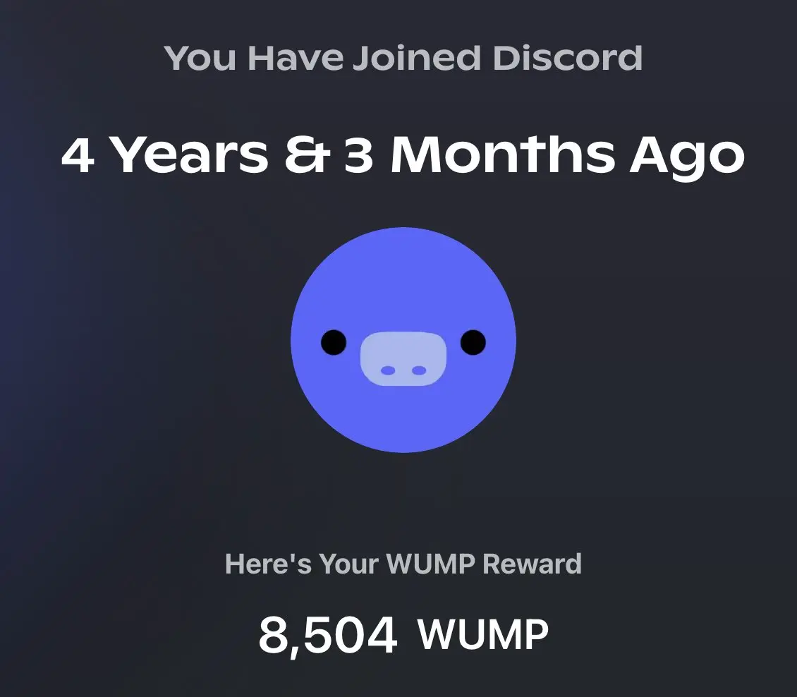 $WUMP 是一个即将在 Solana 上推出的代币。 你的Discord账户越老，你获得的积分就｜OnChainAnalytics发布于 ...